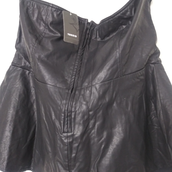 Guess and Torrid | Other | Torrid Black Faux Leather Bustier Top 2x ...